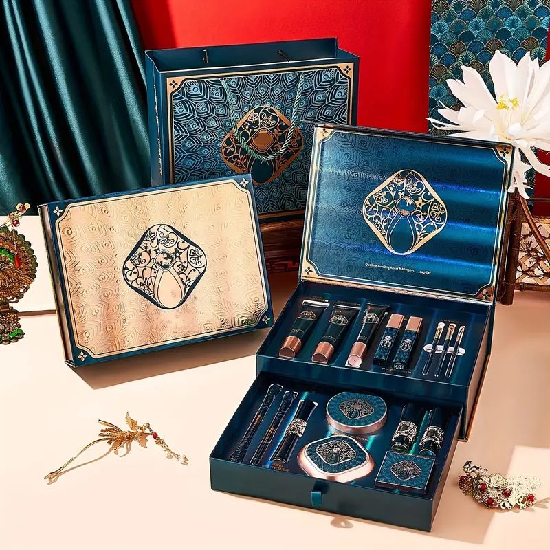 ست 16 تکه لوازم آرایشی مدل Zhixi Que Ling Yue Rong سبز – هوم سنتر کیشاپلند